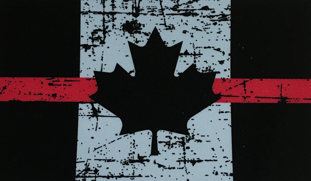 TATTERED THIN RED LINE CANADA FLAG DECAL/STICKER – The Thin Blue Line Canada