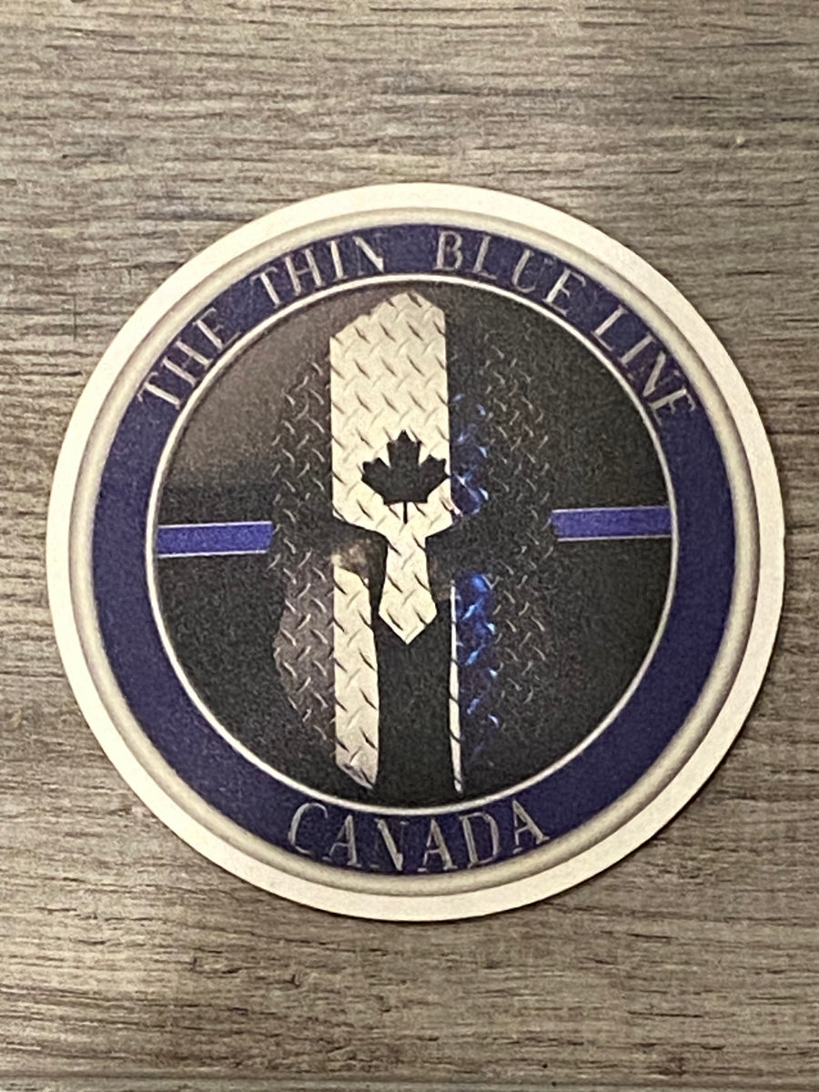 Thin Blue Line Canada Spartan Helmet Coasters – The Thin Blue Line Canada