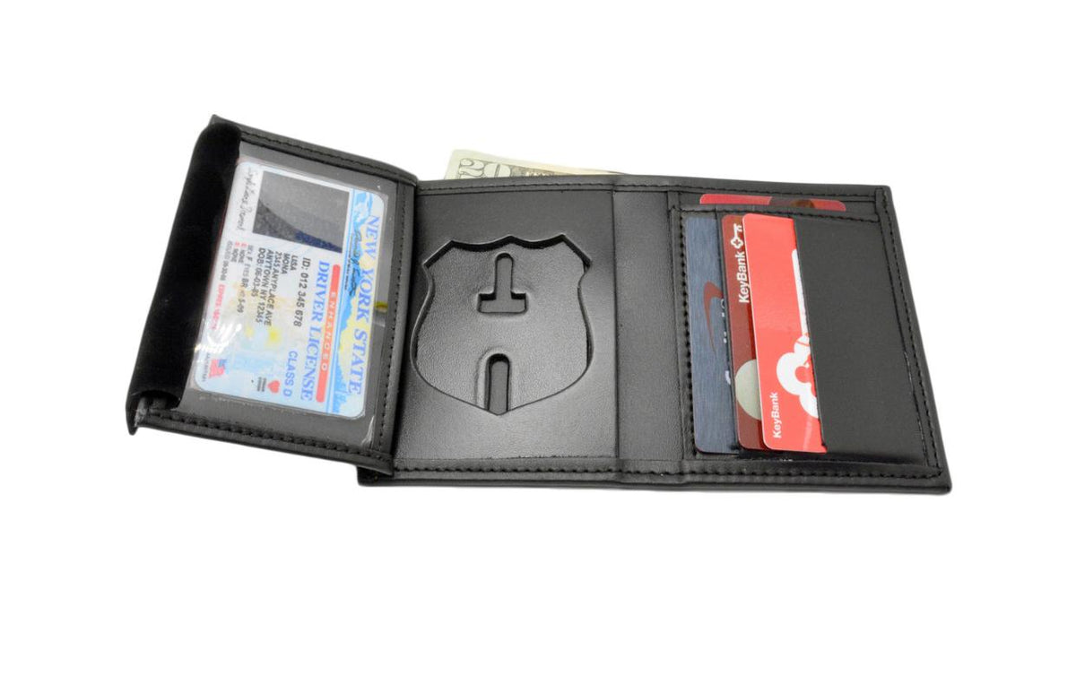 POLICE Badge Wallet (Recessed) by Perfect Fit (100% Leather) Model 105 ...