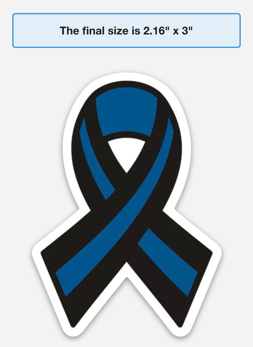 3 " Thin Blue Line Ribbon Decal Memorial Sticker – The Thin Blue Line ...