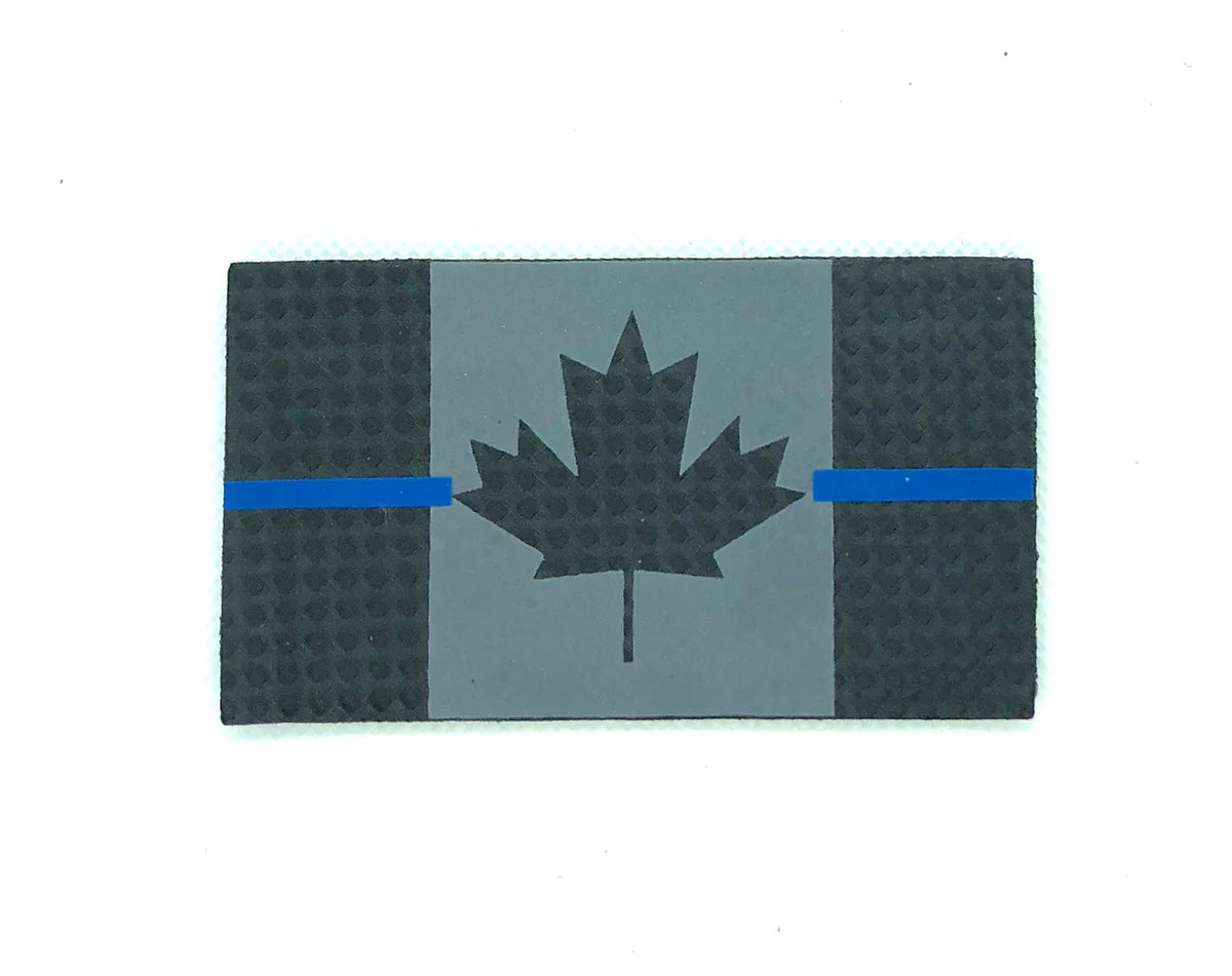 REFLECTIVE Thin Blue Line Canada Flag Patch – The Thin Blue Line Canada