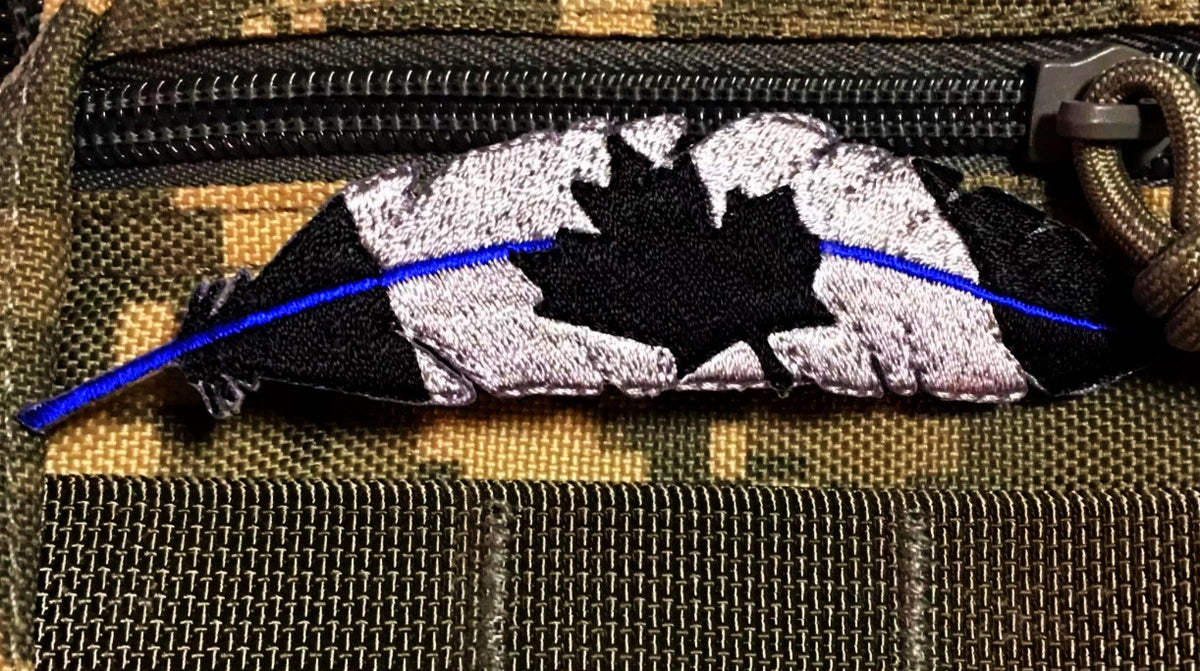 Thin Blue Line Canadian Flag Feather Patch – The Thin Blue Line Canada