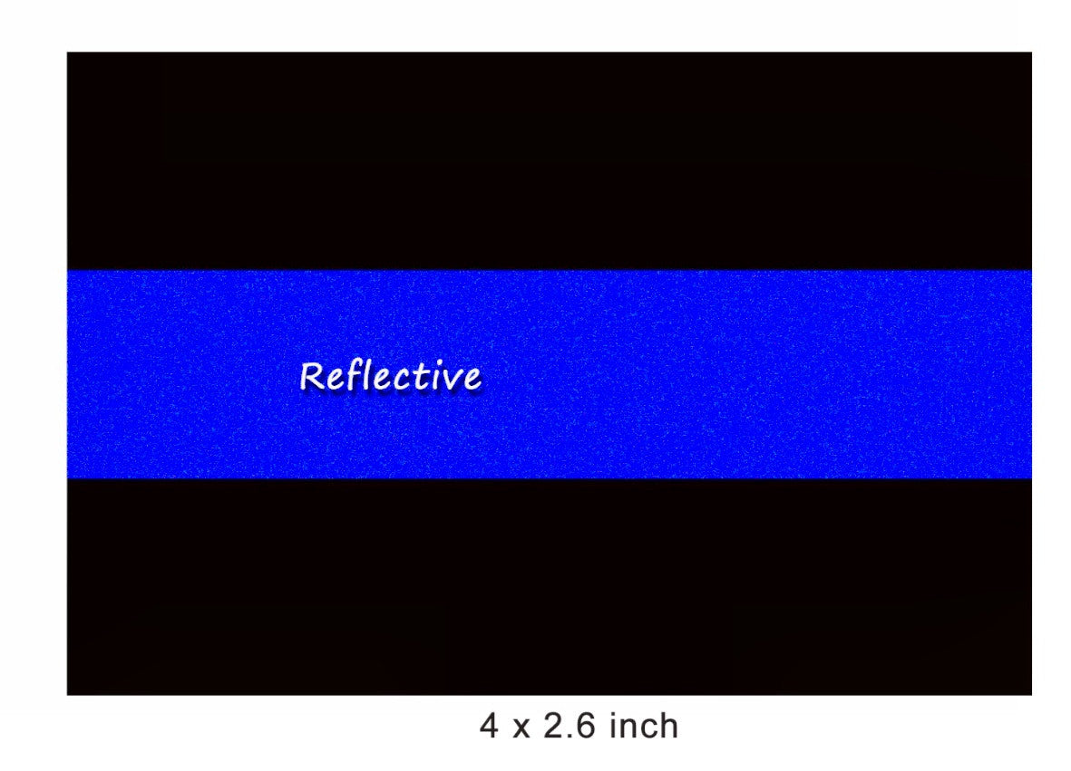 Reflective Police Thin Blue Line Bumper Decals (4" x 2.6") – The Thin ...