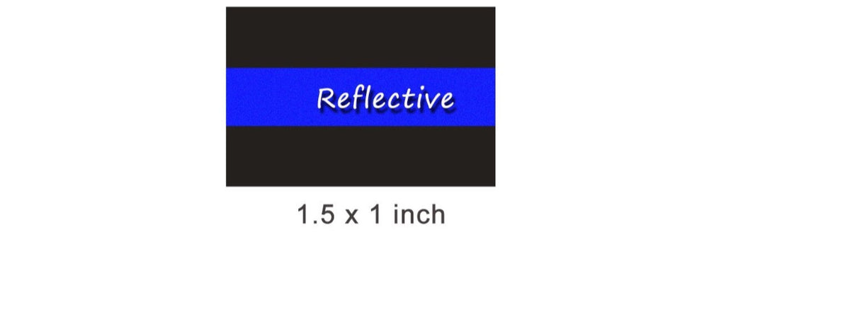Reflective Thin Blue Line License Plate Sticker (1.5" x 1") – The Thin ...
