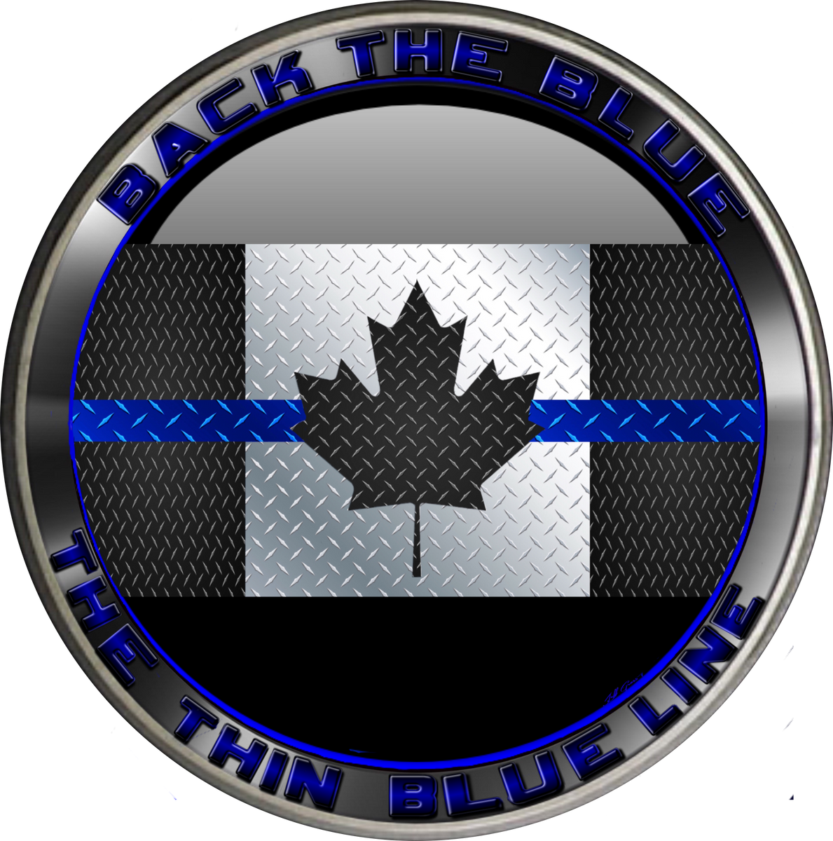Thin Blue Line Canada Back The Blue 9 cm Round Decal / Sticker – The ...