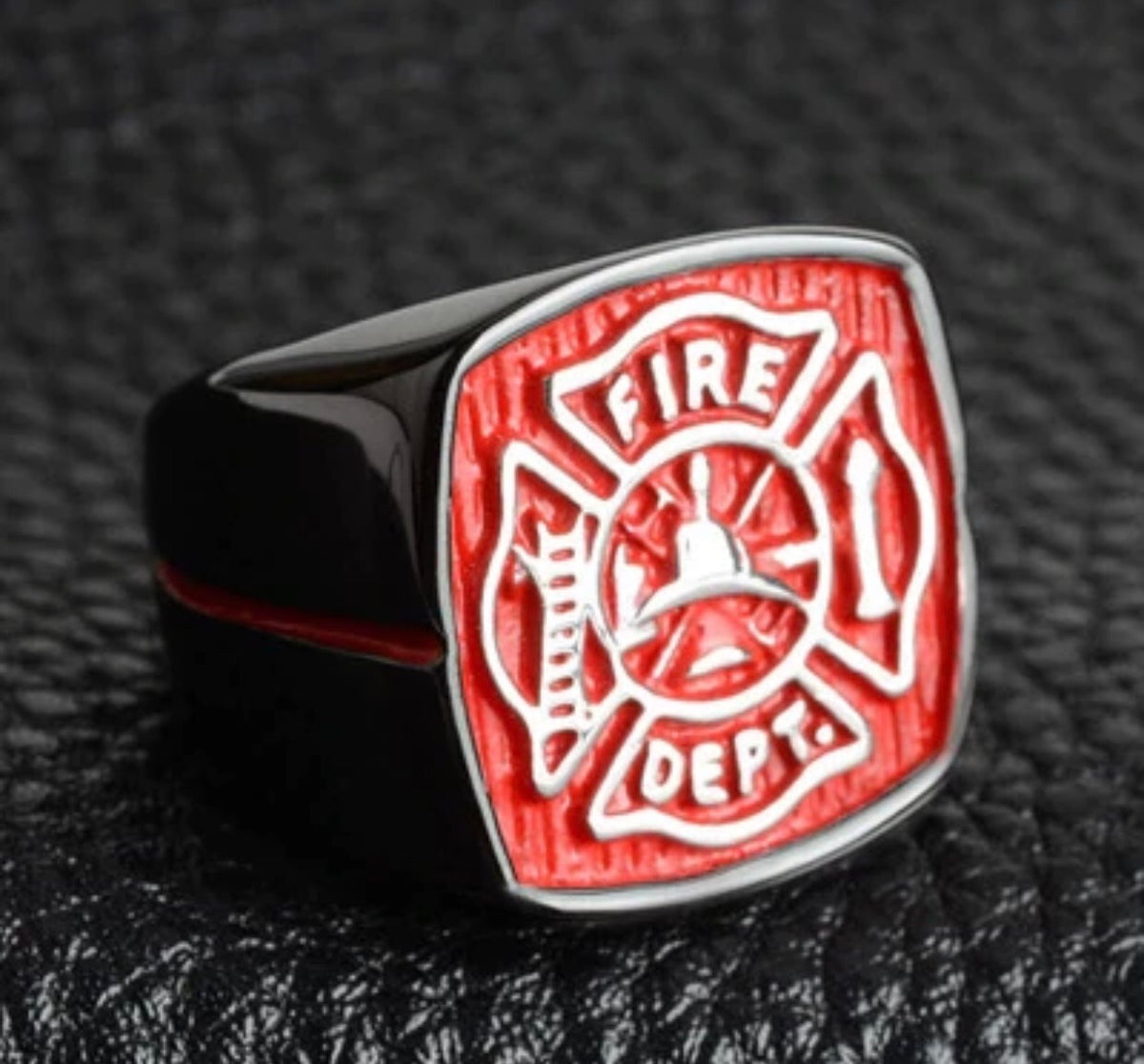 Thin Red Line Stainless Steel “Fire. Dept.”’Ring – The Thin Blue Line ...