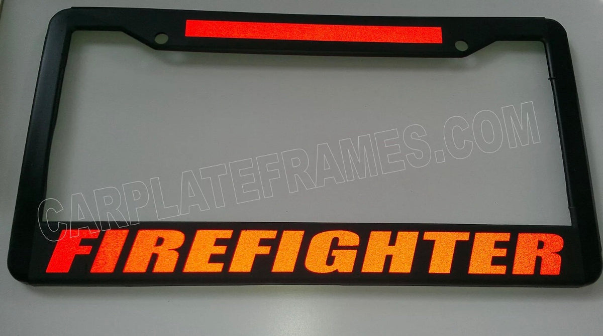 Thin Red Line FIREFIGHTER License Plate Frame – The Thin Blue Line Canada