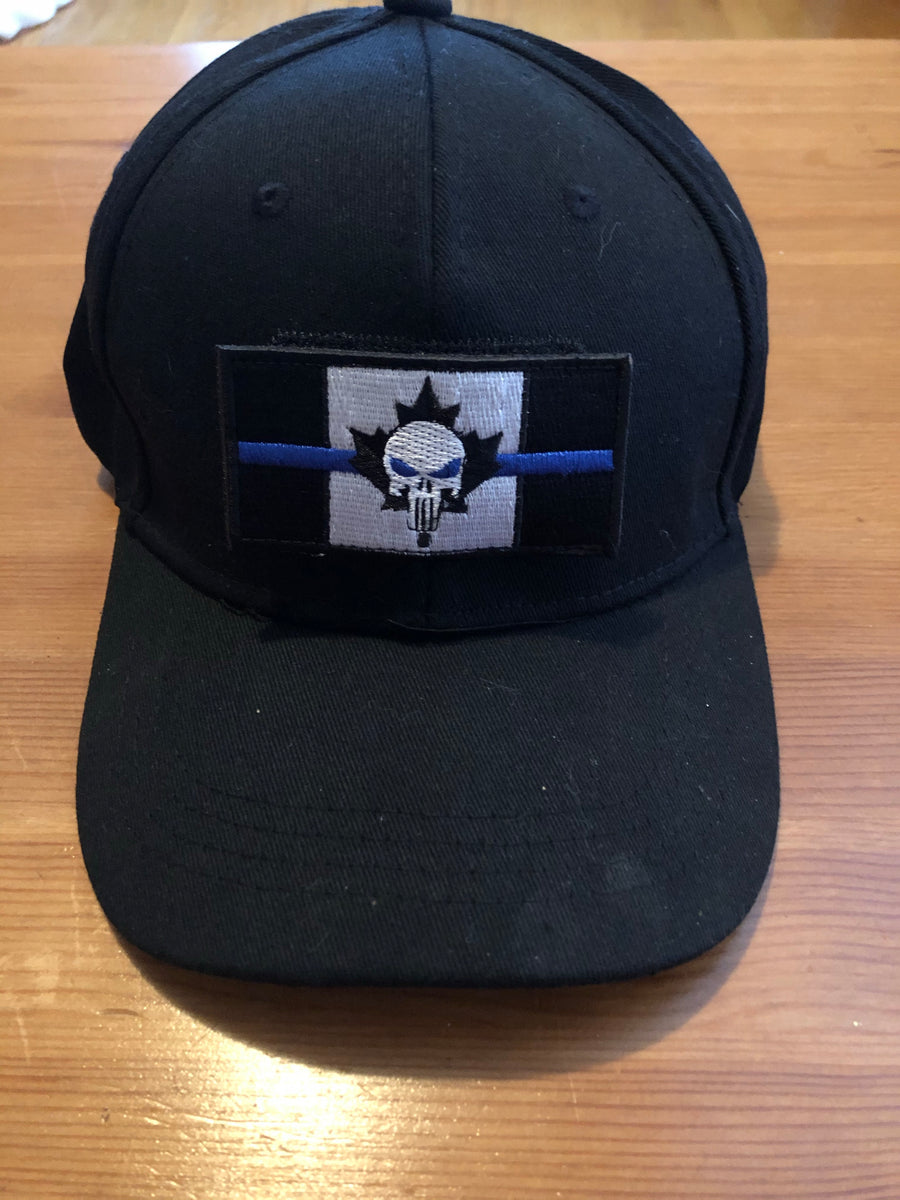 Black Adjustable “One Size Fits All” Tactical Cap with YOUR choice of ...