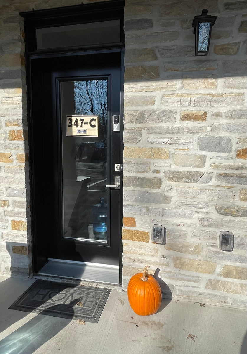 Beautiful Thin Blue Line Wood Address Plaque – The Thin Blue Line Canada